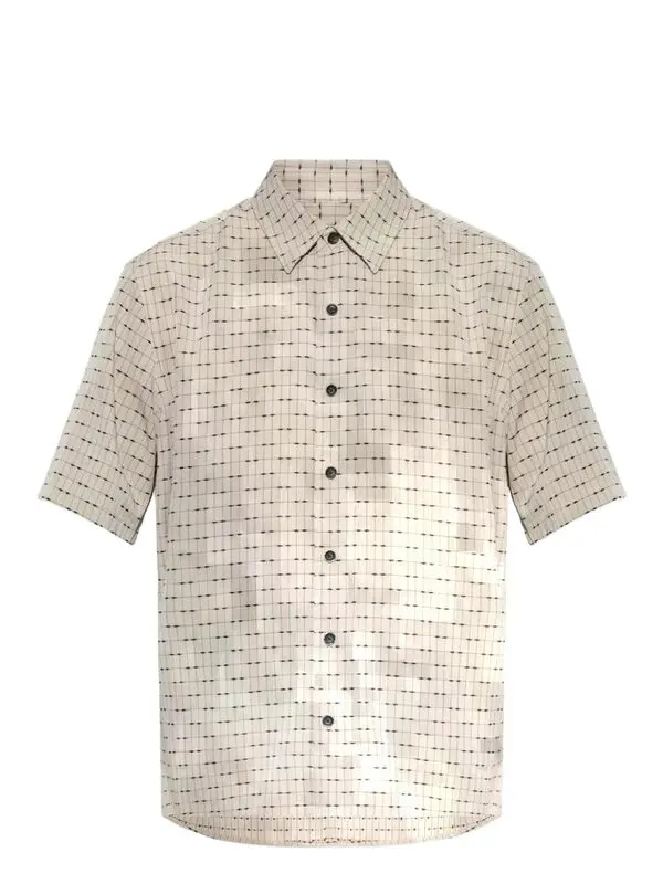 Rag & Bone Grid-pattern Short-sleeve Shirt - Neutrals