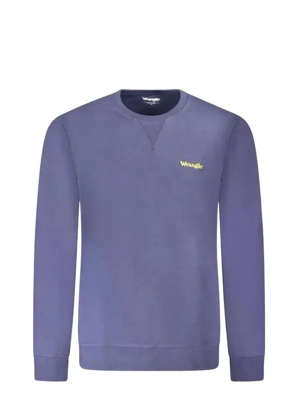 Wrangler Logo-embroidered Cotton Sweatshirt - Blue