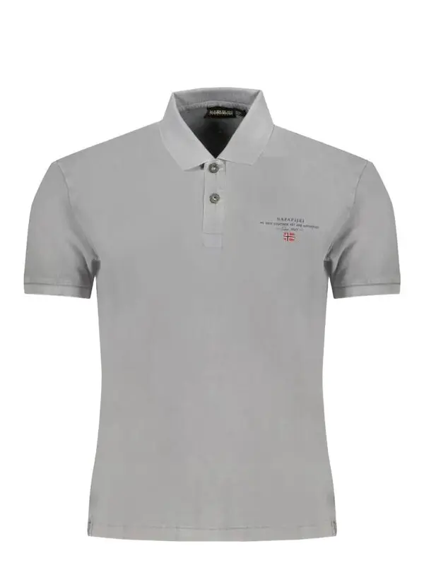 NAPAPIJRI Logo-embroidered Cotton Polo Shirt - Grey