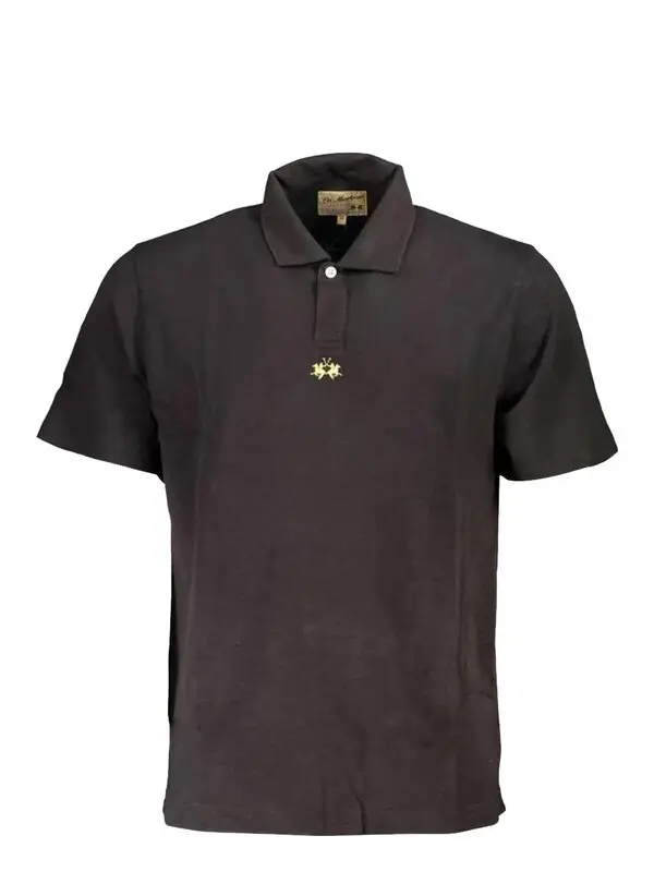 LA MARTINA Logo-embroidered Cotton Polo Shirt - Black