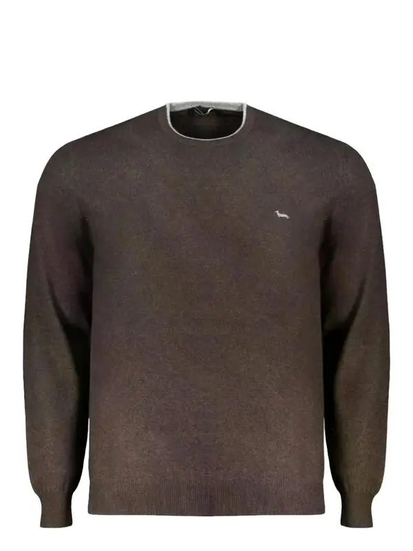 HARMONT & BLAINE Merino Wool Crew-neck Sweater - Brown