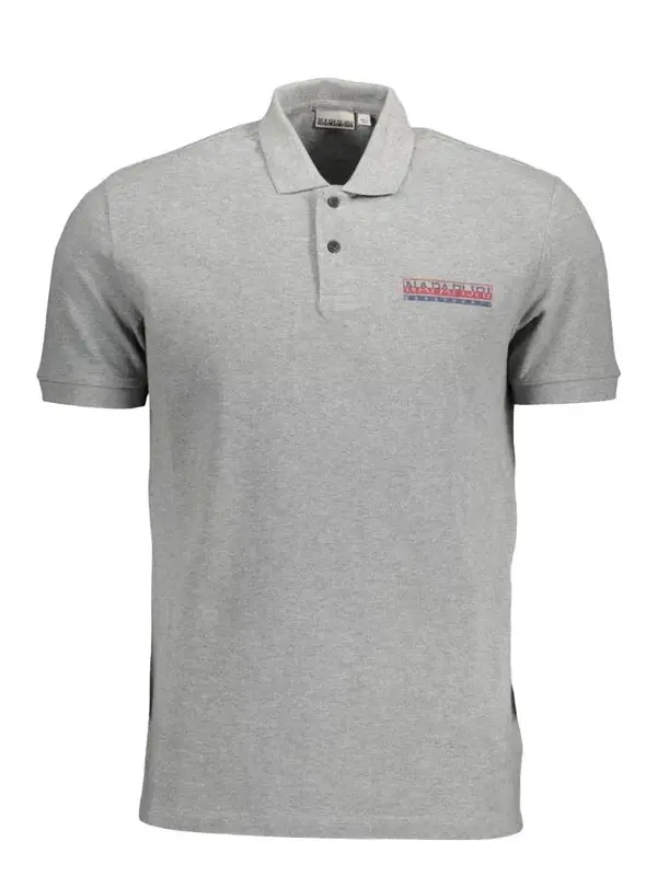 NAPAPIJRI Logo-print Cotton Polo Shirt - Grey