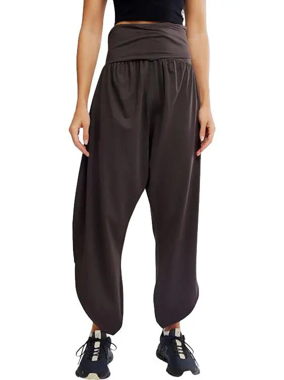 Free People Retreat Yoga Pants - Chocolate