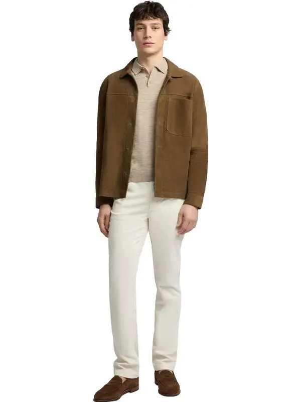Onia Suede Work Overshirt - Doe