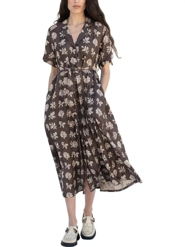 Ace & Jig Sabine Button-front Midi Dress - Botanical