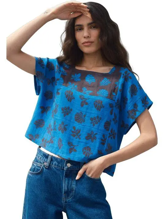 Ace & Jig Prudence Reversible Square Neck Top - Azure