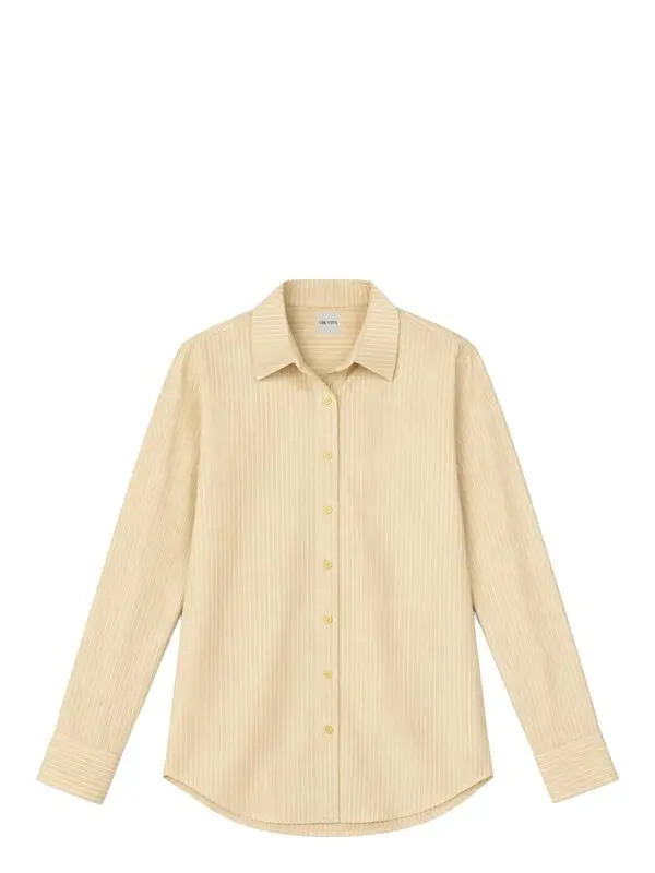 VIR VITA Matteo Stripe Shirt - Dune Stripe