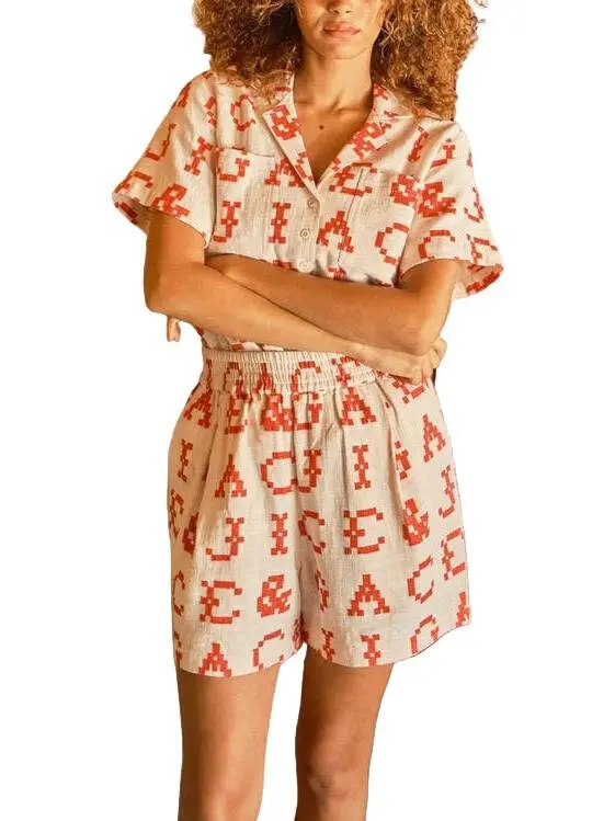 Ace & Jig Bailey Patch Pocket Pull-on Short - Monogram