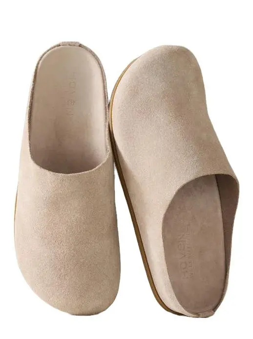 HAVEN WELL WITHIN Suede Clogs - Tule Fog