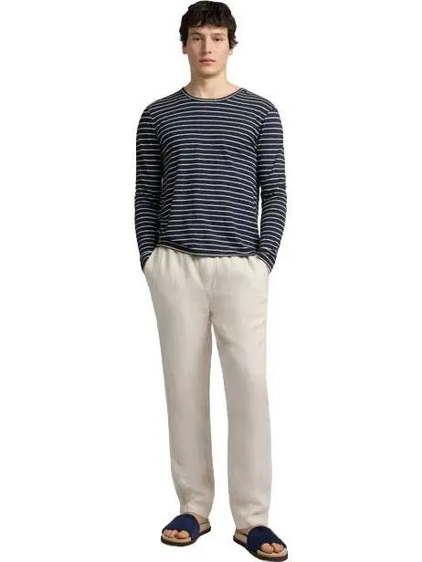 Onia Pigment Dye Linen Pull-on Pant - Bone