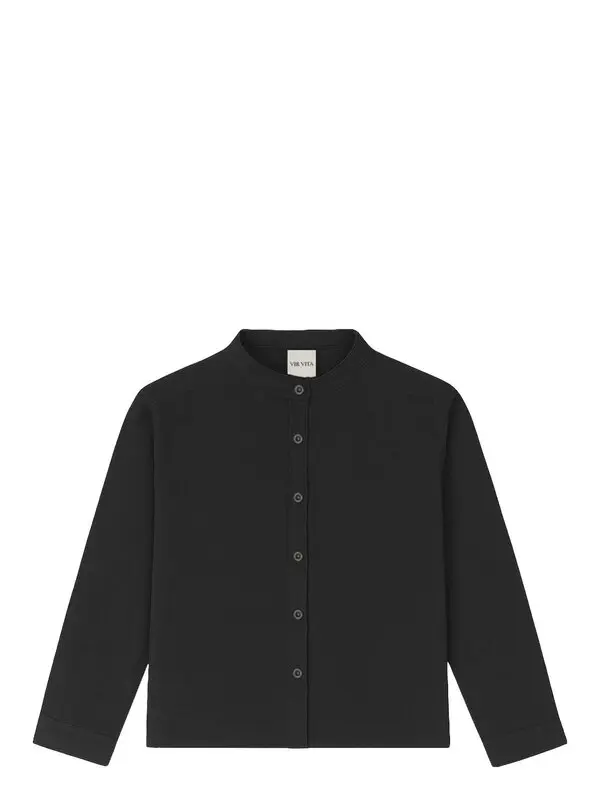 VIR VITA Alma Linen Shirt - Black