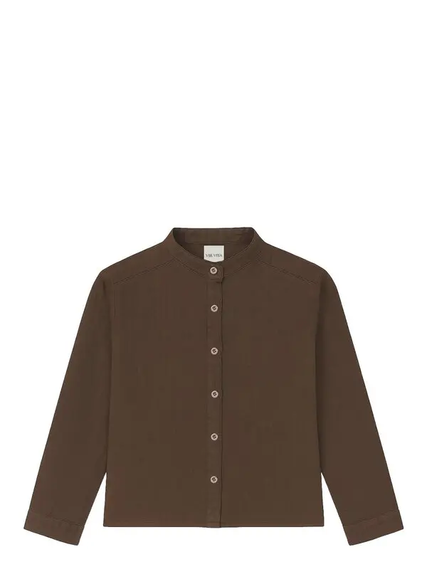 VIR VITA Alma Linen Shirt - Chestnut