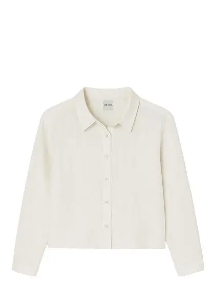 VIR VITA Paloma Linen Shirt - White
