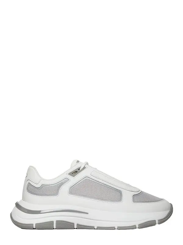 MALLET Alton Leather And Mesh Trainers - White