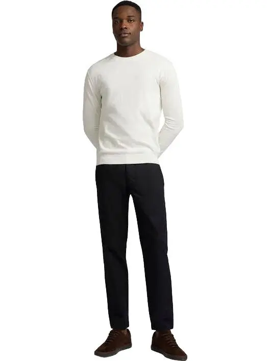 Onia Fine Cotton Knit Long Sleeve Crewneck Sweater - Egret
