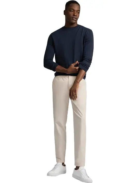 Onia Fine Cotton Knit Long Sleeve Crewneck Sweater - Midnight