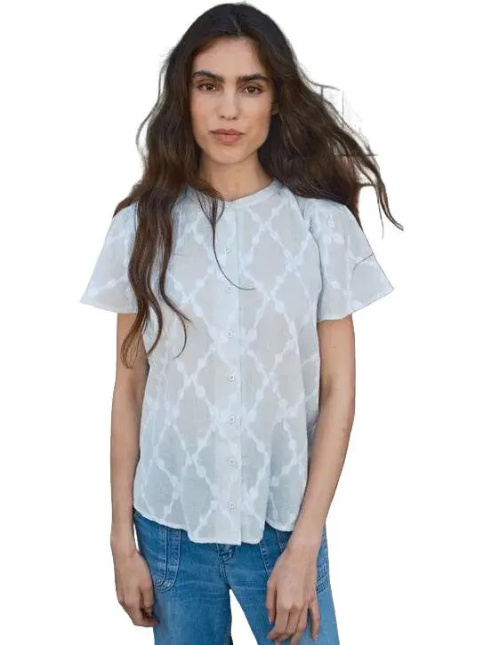 Ace & Jig Kenna Flutter Sleeve Blouse - Sketch