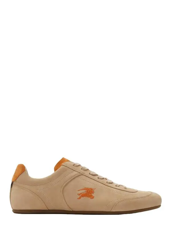 Burberry Knight Runner Suede Sneakers - Beige/pumpkin Orange