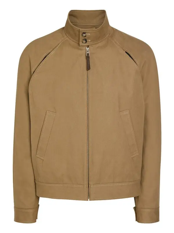 Loewe Layered Wool And Cotton-twill Jacket - Beige
