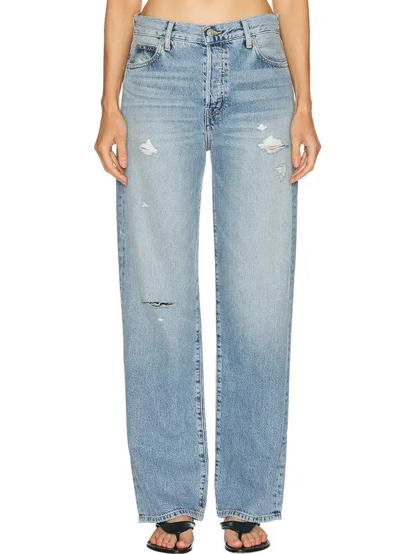 Eterne Saint Boyfriend Straight Leg Jeans - Light Indigo