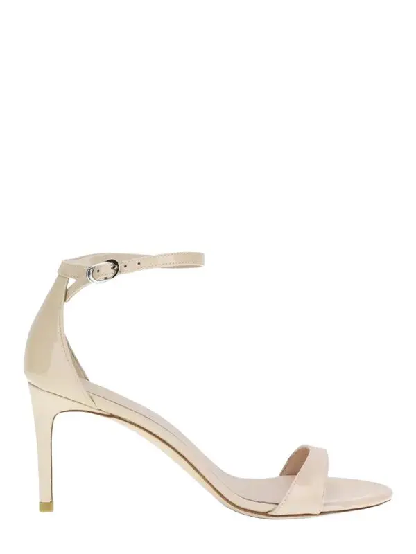STUART WEITZMAN Nudist Ii Patent Leather Sandals - Neutrals