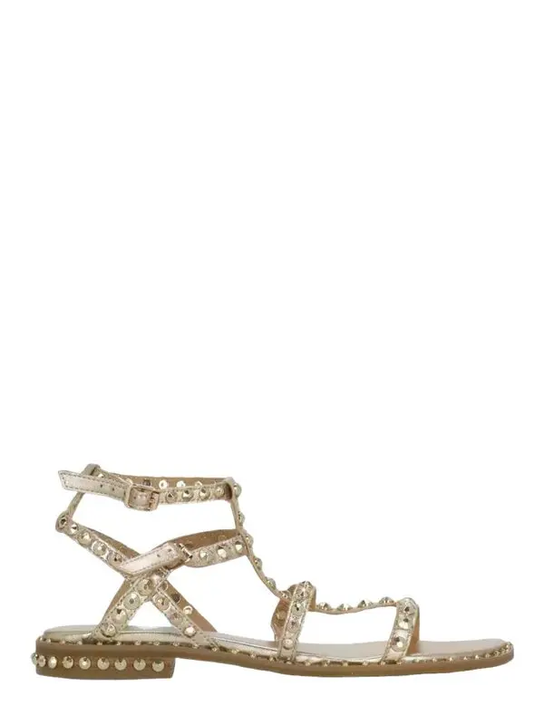 Ash Stud-embellished Leather Sandals - Gold