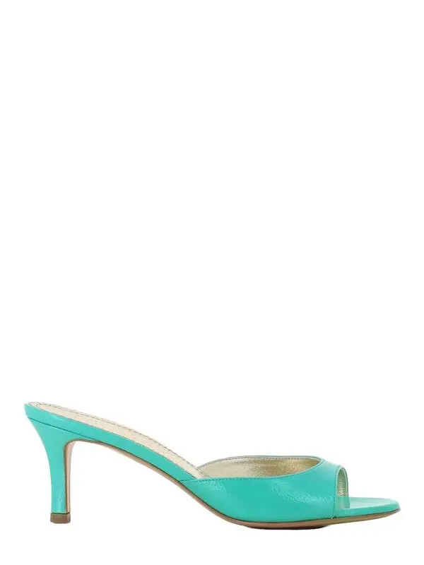 ANTONIO BARBATO MAESTRI VENEZIANI Leather Open Toe Heeled Sandals - Blue