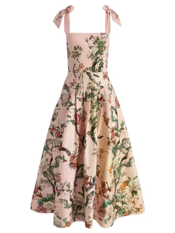 Alice + Olivia Hana Floral-pattern Midi Dress - Pink