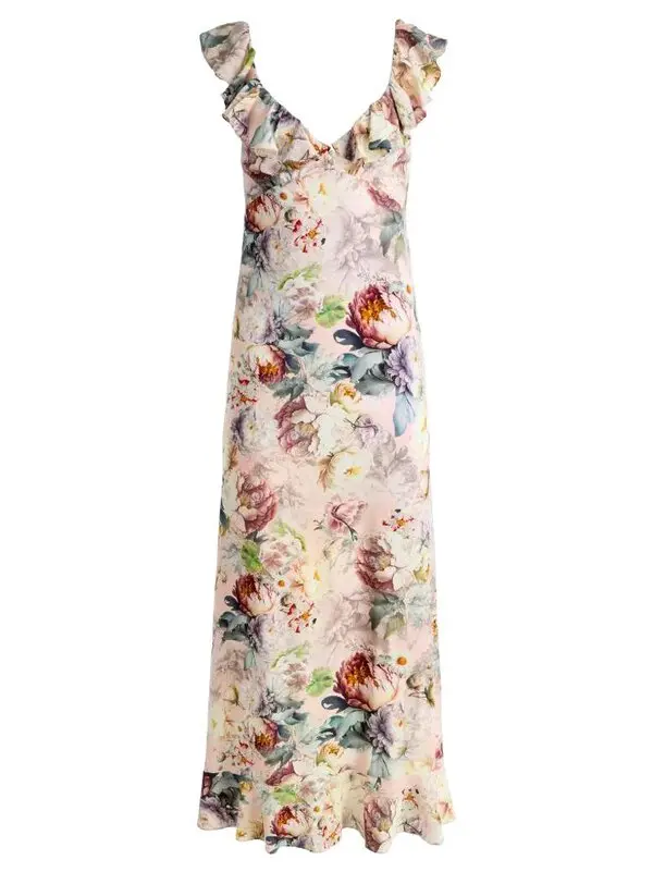 Alice + Olivia Gemma Floral-pattern Midi Dress - Pink