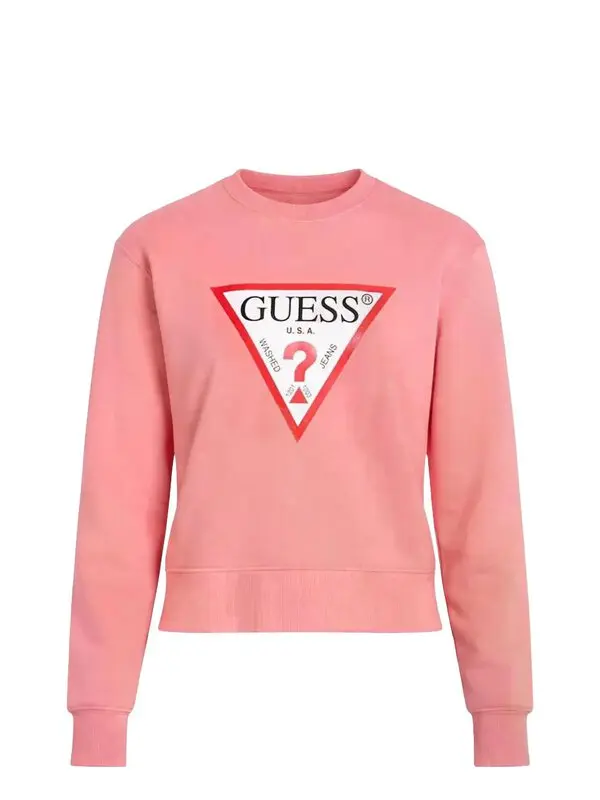Guess Logo-print Sweatshirt - Pink