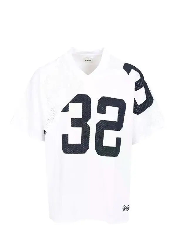 ARTE ANTWERP Mesh Number-print T-shirt - White