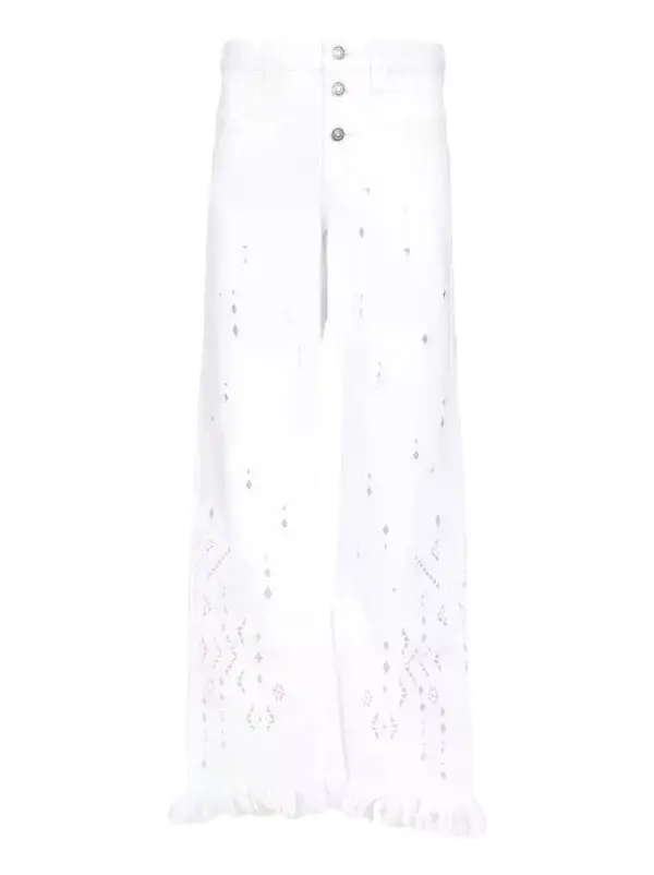 Isabel Marant Broderie Anglaise Trousers - White