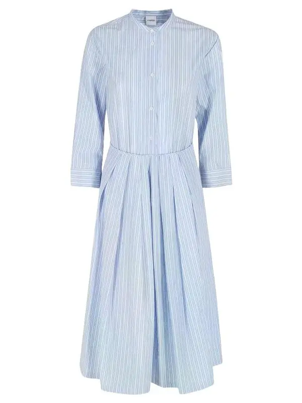 Aspesi Striped Poplin Midi Dress - Blue