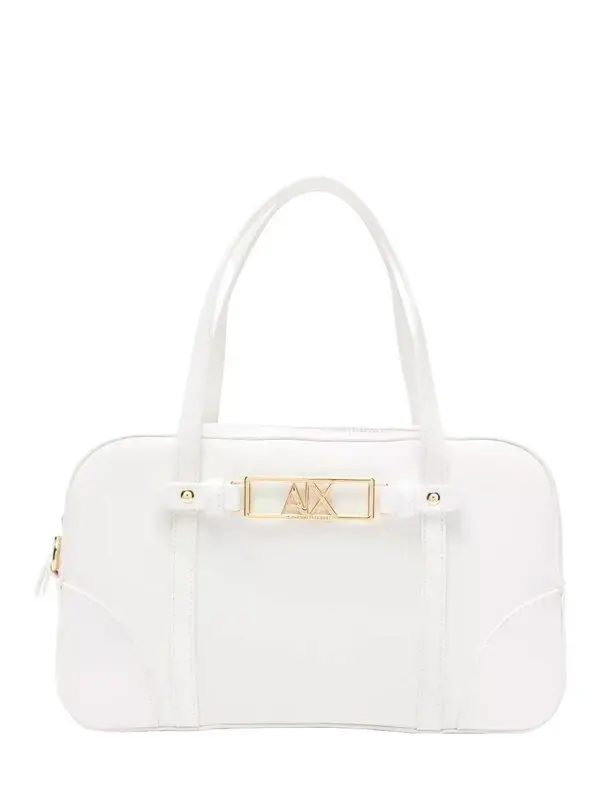 Armani Exchange Logo-plaque Tote - White