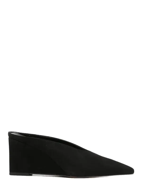 BIANCADI Bianca Di Pointed-toe Wedge Mules - Black