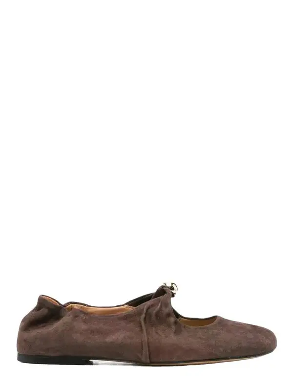 GISEL MOIRE Marta Ballet Flats - Brown