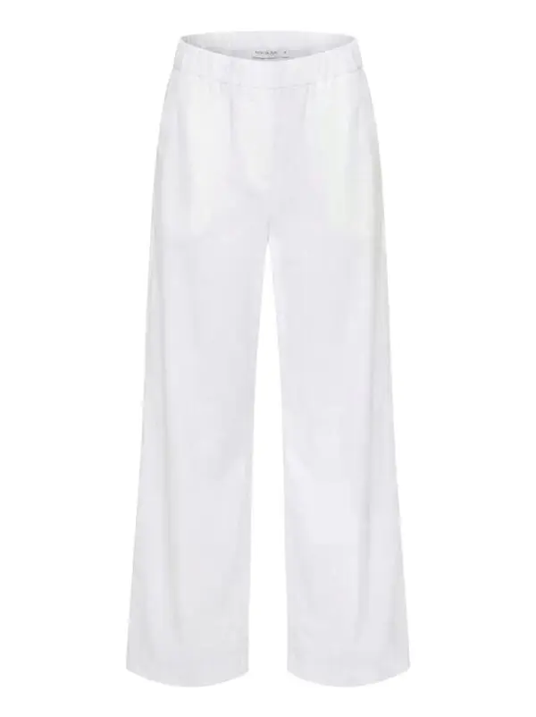 Patrizia Pepe Elasticated Wide-leg Trousers - White