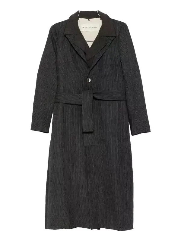 A TENTATIVE ATELIER Johnston Belted Coat - Grey