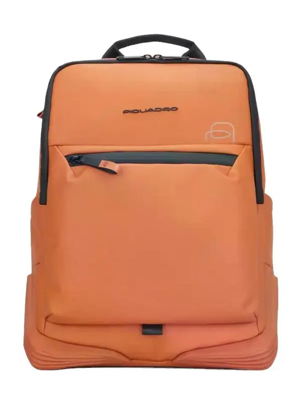 PIQUADRO Zip-fastening Backpack With Logo Detail - Orange