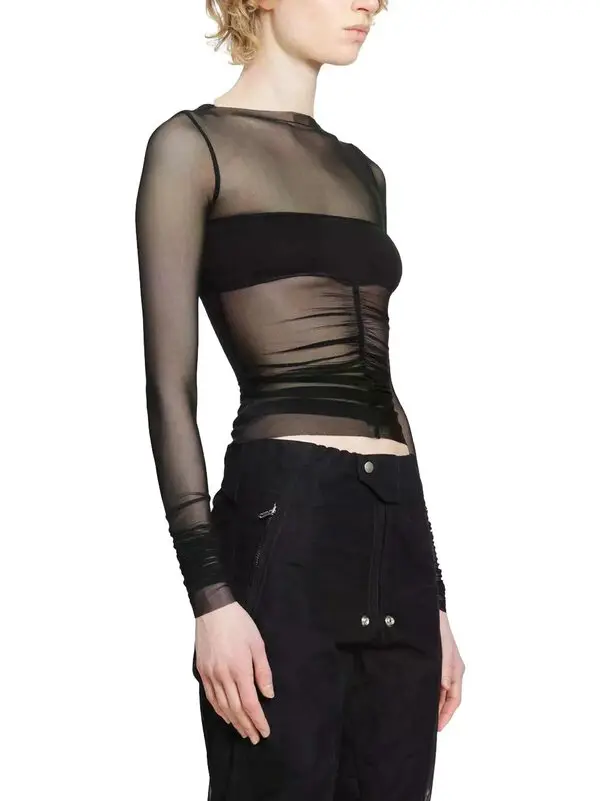 Rick Owens Temple Mesh Top - Black