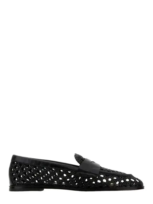 STUART WEITZMAN Spencer Leather Loafers - Black