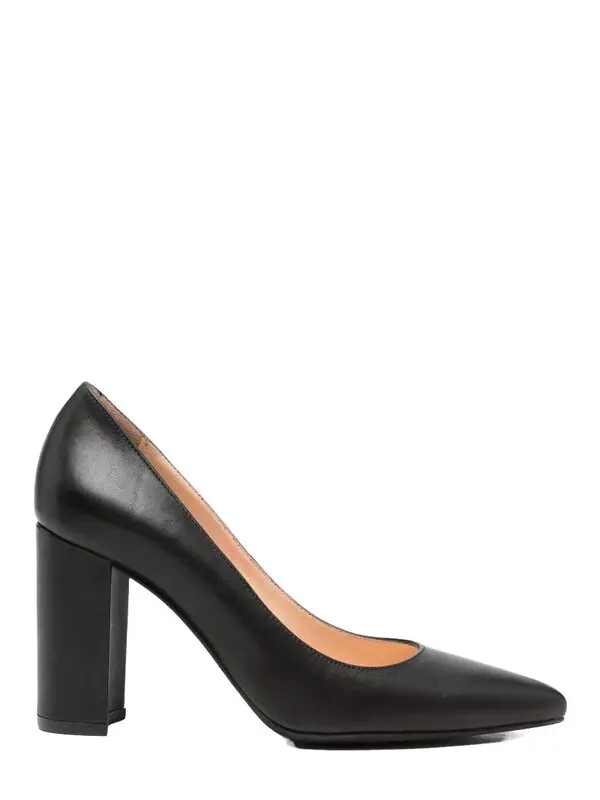 SERGIO MORETTI FIRENZE Pointed-toe Block-heel Pumps - Black