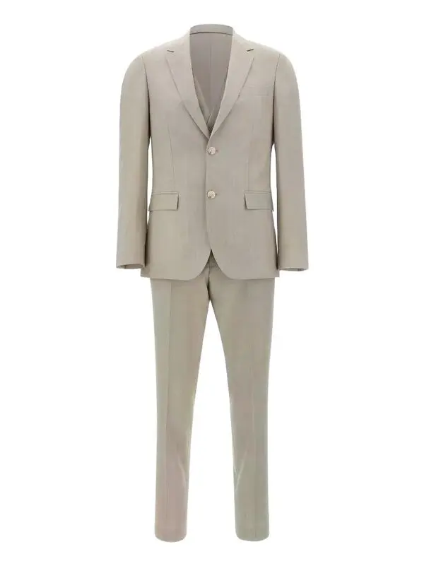 BOSS Three-piece Virgin Wool Suit - Neutrals