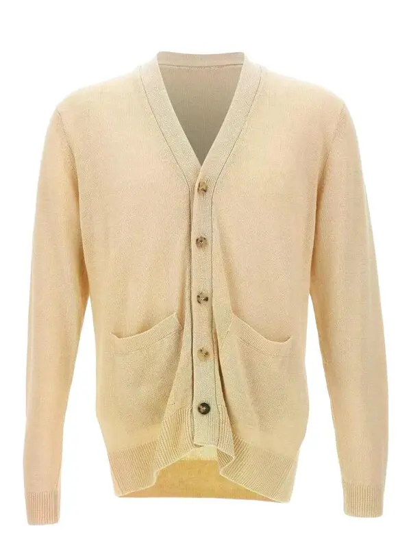 FILIPPO DE LAURENTIIS V-neck Button-up Cardigan - Neutrals