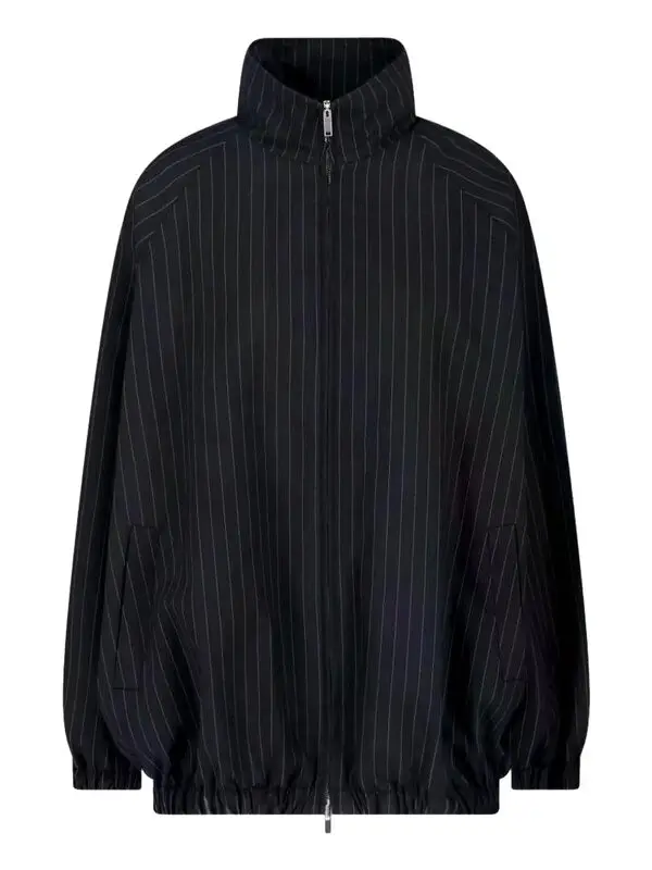 THE FRANKIE SHOP Baxter Stripe-pattern Bomber Jacket - Black