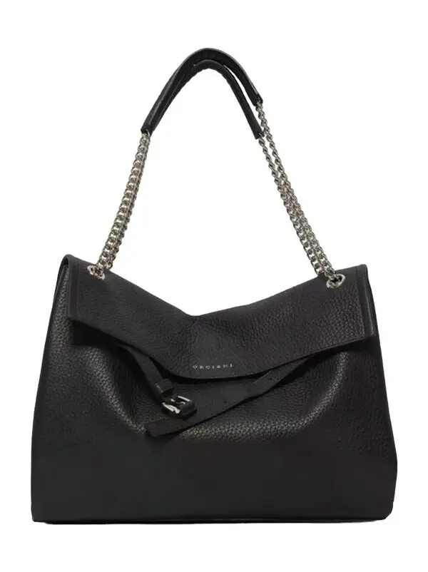 ORTIGNI Venus Soft Leather Tote Bag - Black