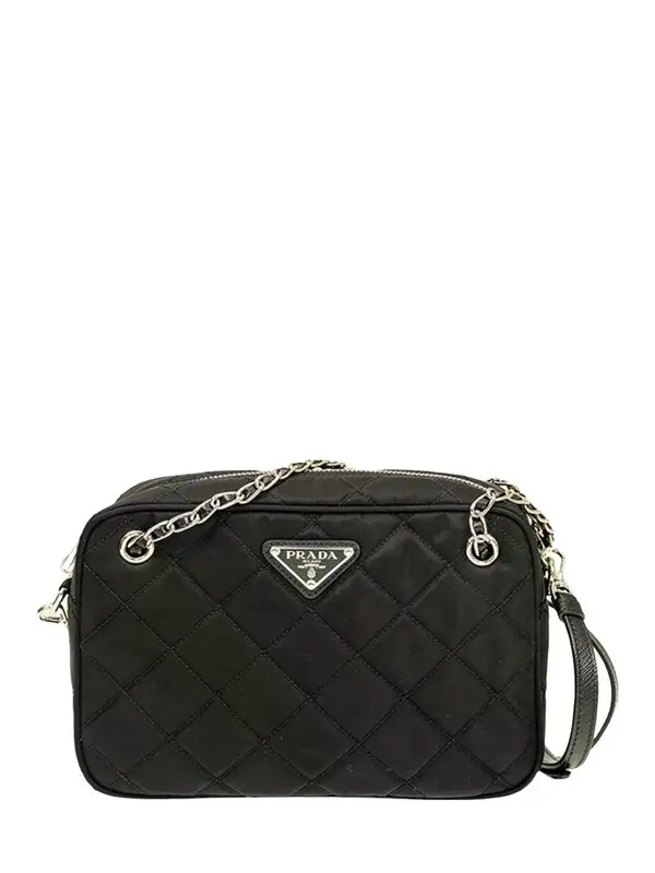 Prada Quilted Shoulder Bag - Black