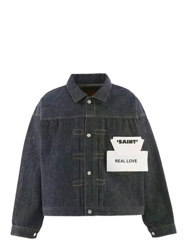 SAINT MXXXXXX Buttoned Denim Jacket - Blue