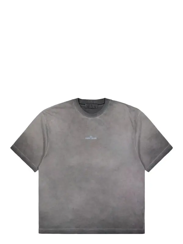 Stone Island Logo-print Washed T-shirt - Grey