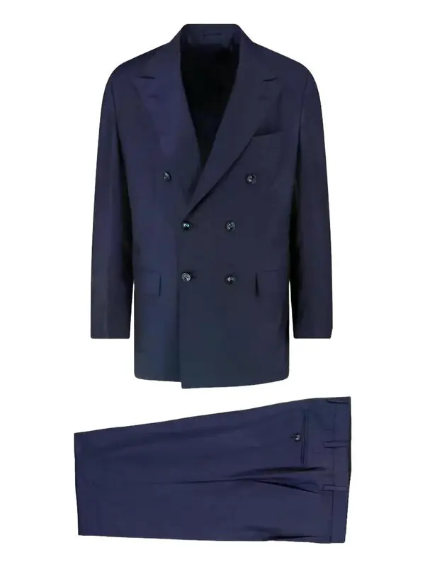 Kiton Double-breasted Suit - Blue